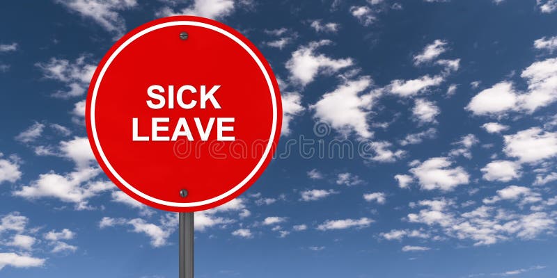 My sick leave stock illustration. Illustration of cartoon - 36597695