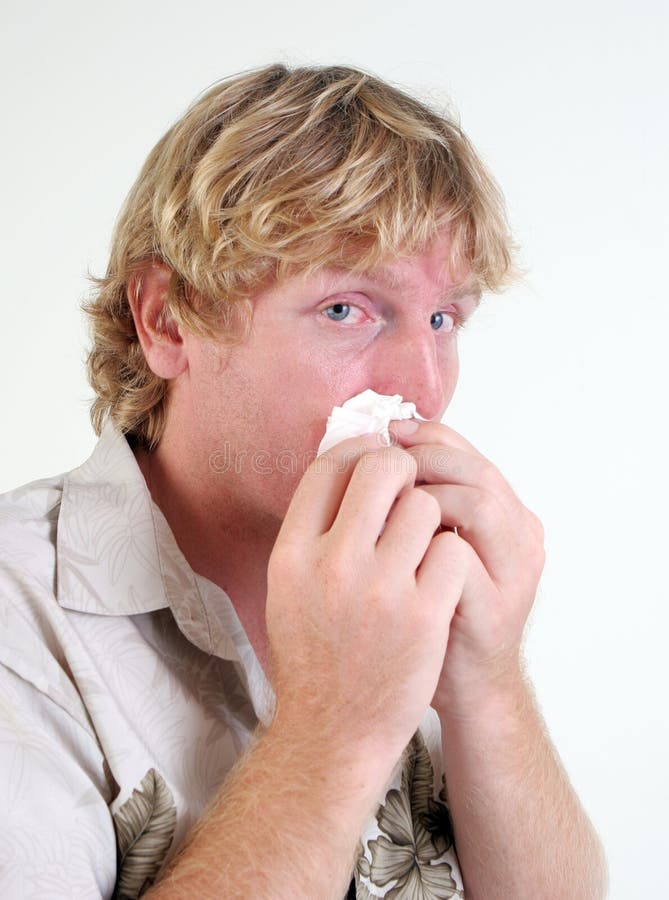 Sick man. stock image. Image of person, isolated, head - 11765057