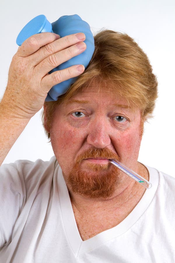 Sick Man with Flu stock image. Image of health, afflicted - 22752293