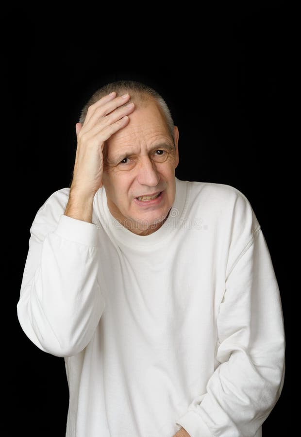 Sick Man with Heavy Headache Stock Image - Image of tired, face: 35473109