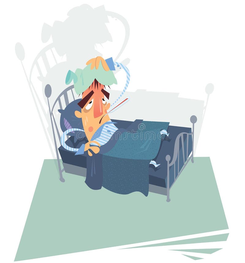 Patient On Bed Stock Vector Image Of Heat Pale Illustration 30279719