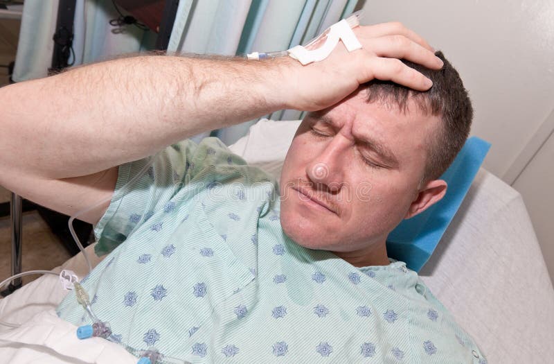 Sick Man in Hospital stock image. Image of adult, healthcare - 23506319