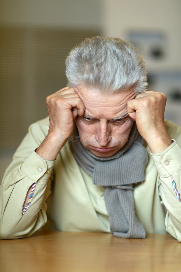 Sick old man stock photo. Image of senior, problem, cheerful - 47951720