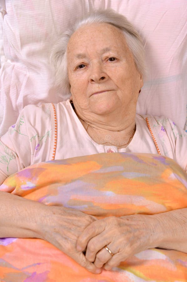Sick old woman stock image. Image of grandmother, illness - 48080537