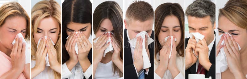 Sick People Sneezing stock photo. Image of allergies - 211153200