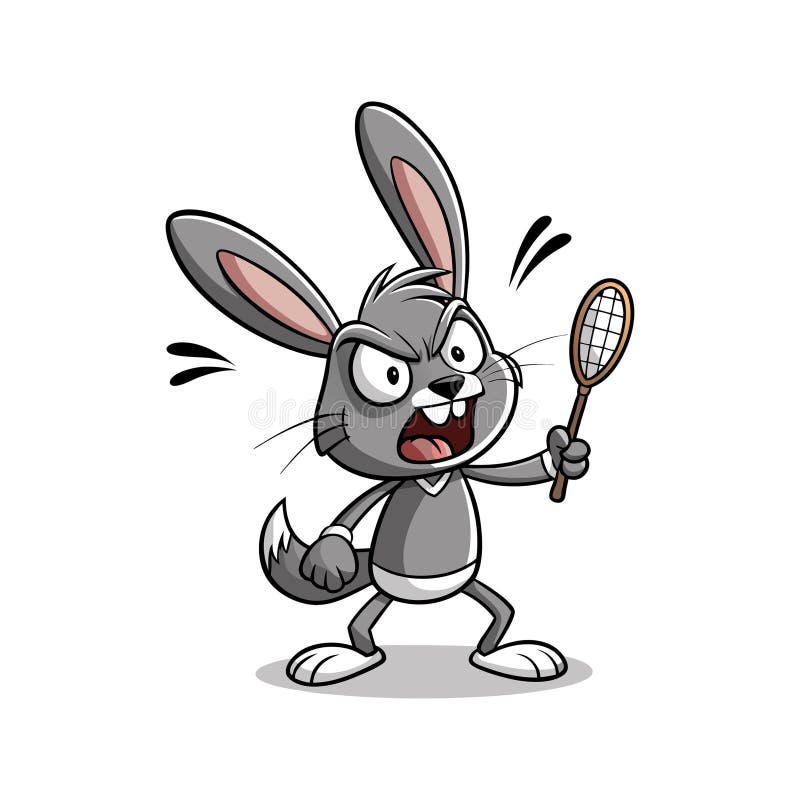 Sick Rabbit in Badminton Match Stock Vector - Illustration of nature ...