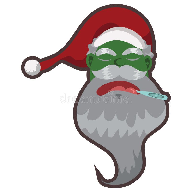 Sick Santa Claus. Vector Illustration Decorative Design Stock Vector ...