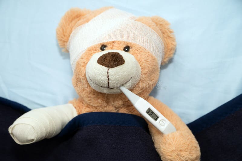 Sick Teddy stock photo. Image of cuddly, solace, doctor - 72216144
