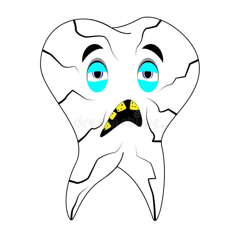 Sick teeth stock vector. Illustration of child, enamel - 26973139