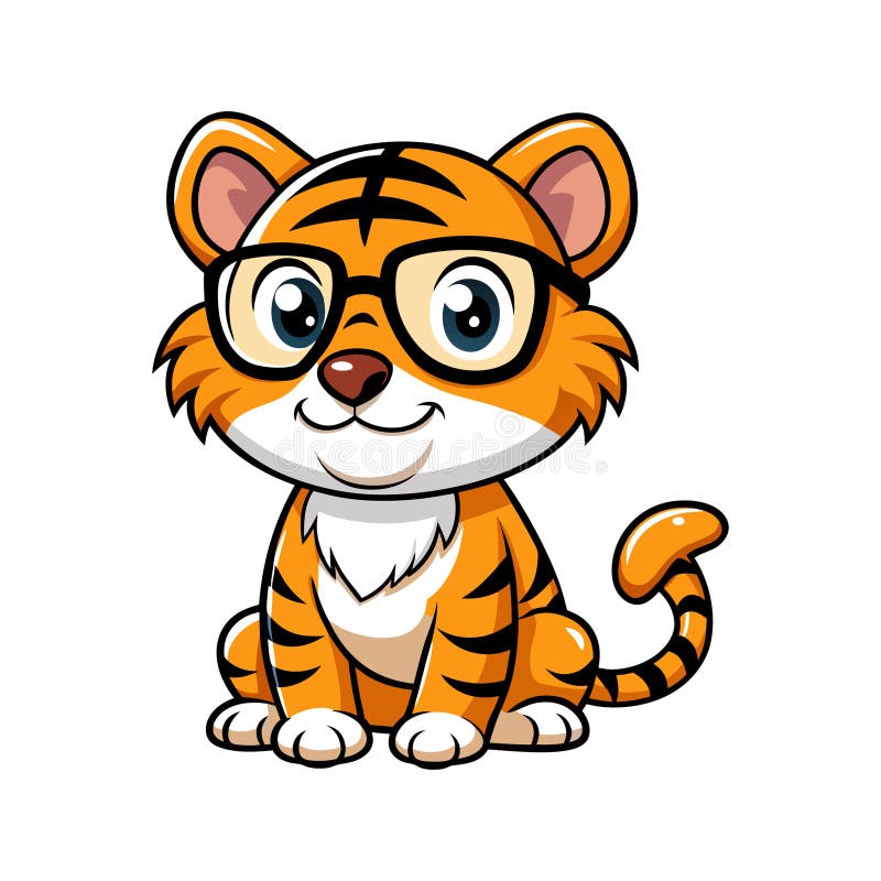 Sick Tiger Cub in Graphic Design Stock Vector - Illustration of ...