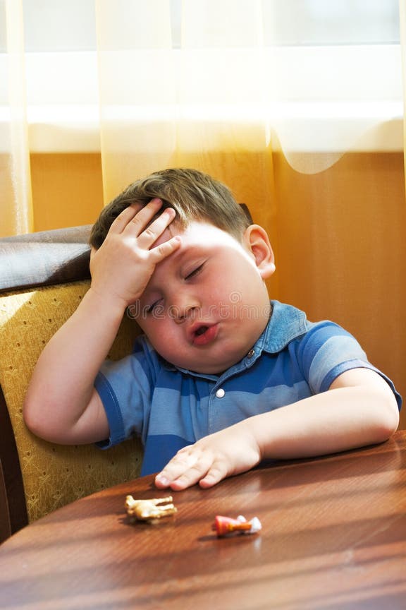 Sick tired child stock image. Image of tired, patient - 6690017