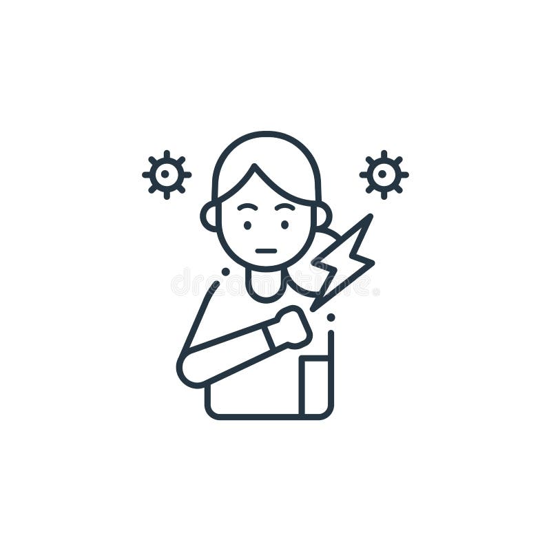 Sick Vector Icon Isolated on White Background. Outline, Thin Line Sick ...