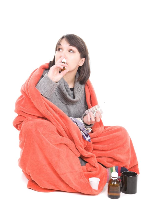 Sick woman stock image. Image of people, peaked, blanket - 19937253