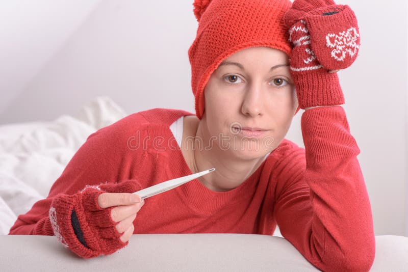 Sick woman stock image. Image of hand, cough, infection - 27886961