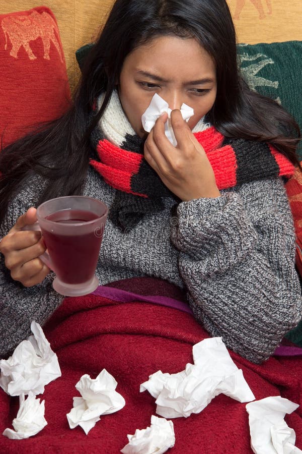 Sick woman stock image. Image of close, clothing, glass - 28736219