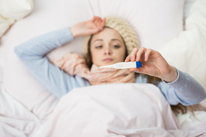 Sick woman stock image. Image of illness, throat, cold - 38418083