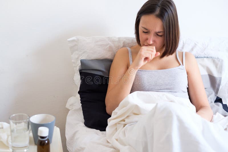Sick Woman Feeling Bad for Cold and Flu Stock Image - Image of ...