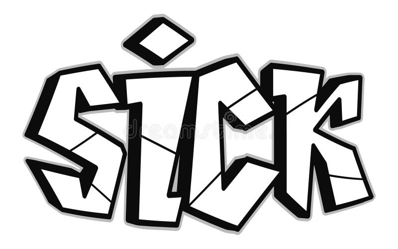 Sick Word Trippy Psychedelic Graffiti Style Letters.Vector Hand Drawn ... Sick Word Trippy Psychedelic Graffiti Style Letters.Vector Hand Drawn ...