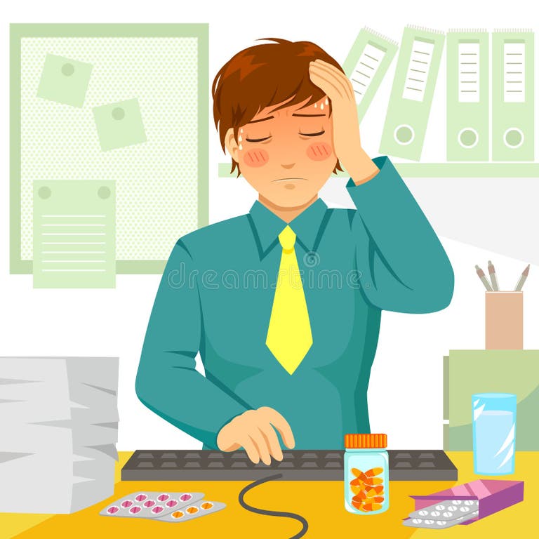 Cartoon Sick Work Stock Illustrations – 3,997 Cartoon Sick Work Stock ...