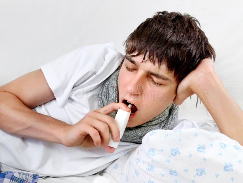 Sick Young Man with Flu stock photo. Image of pain, illness - 79843088