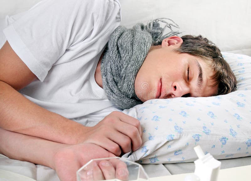 Sick Young Man sleep stock image. Image of caucasian - 69479895