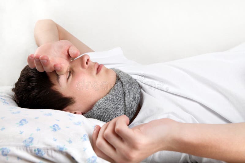 Sick Young Man sleeping stock image. Image of ache, face - 35769647