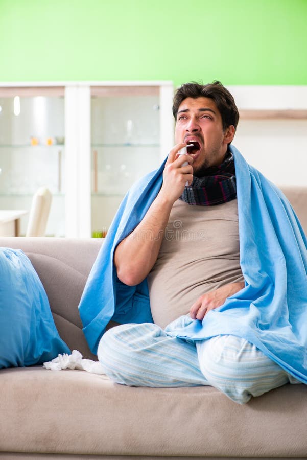 The Sick Young Man Suffering from Flu at Home Stock Photo - Image of ... The Sick Young Man Suffering from Flu at Home Stock Photo - Image of ...