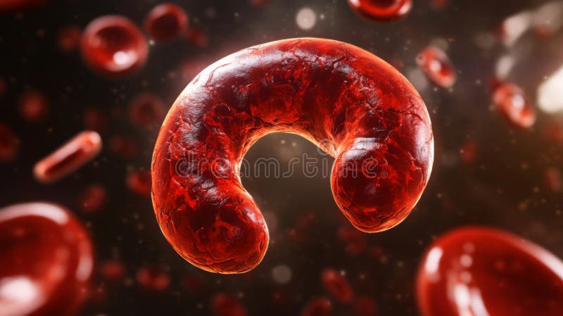 Sickle Cell Anemia Red Blood Cell Micrograph Stock Illustration ...