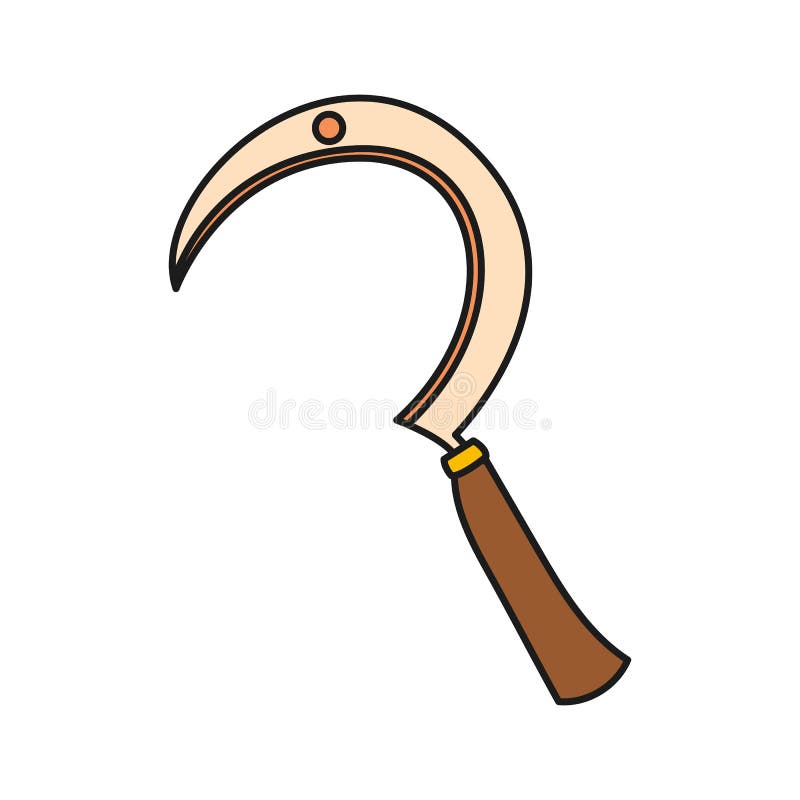 Sickle Color Vector Symbol Icon Design. Realistic Sickle Isolated on ...