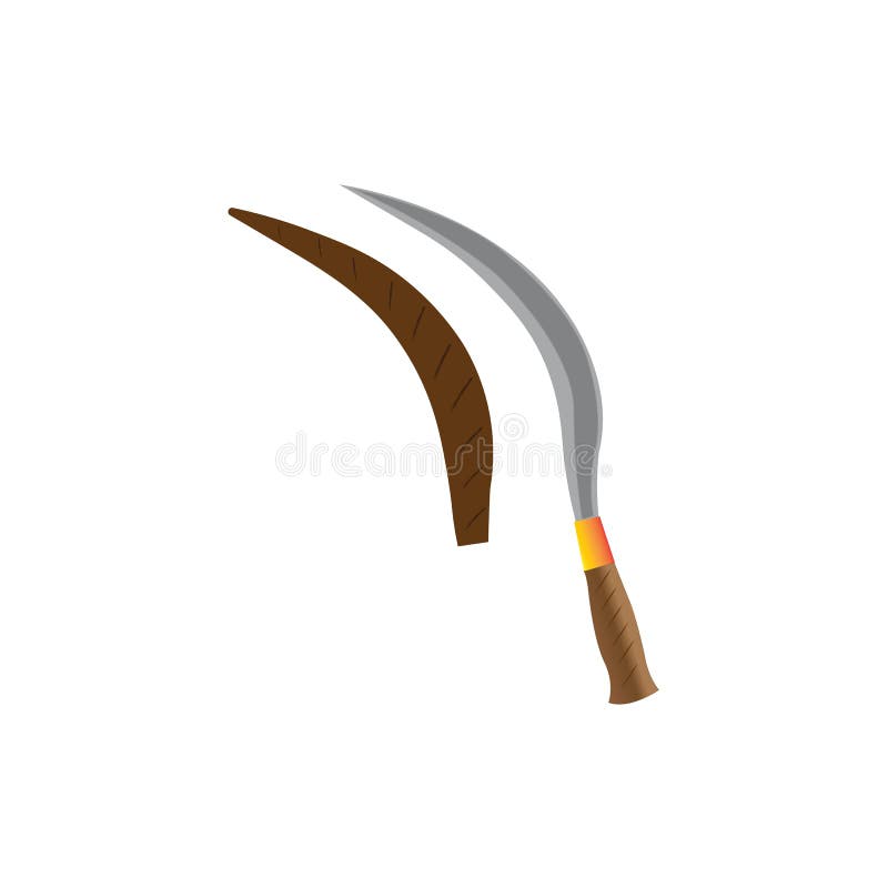 Sickle icon logo vector stock illustration. Illustration of scraft ...