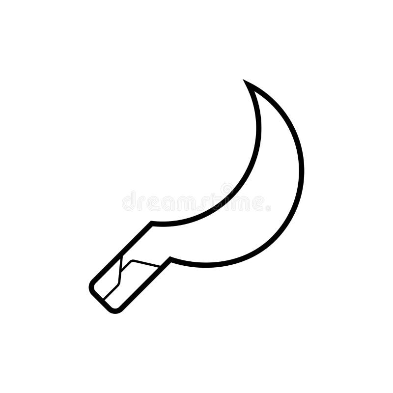 Sickle Icon Vector Sign and Symbol Isolated on White Background, Sickle ...