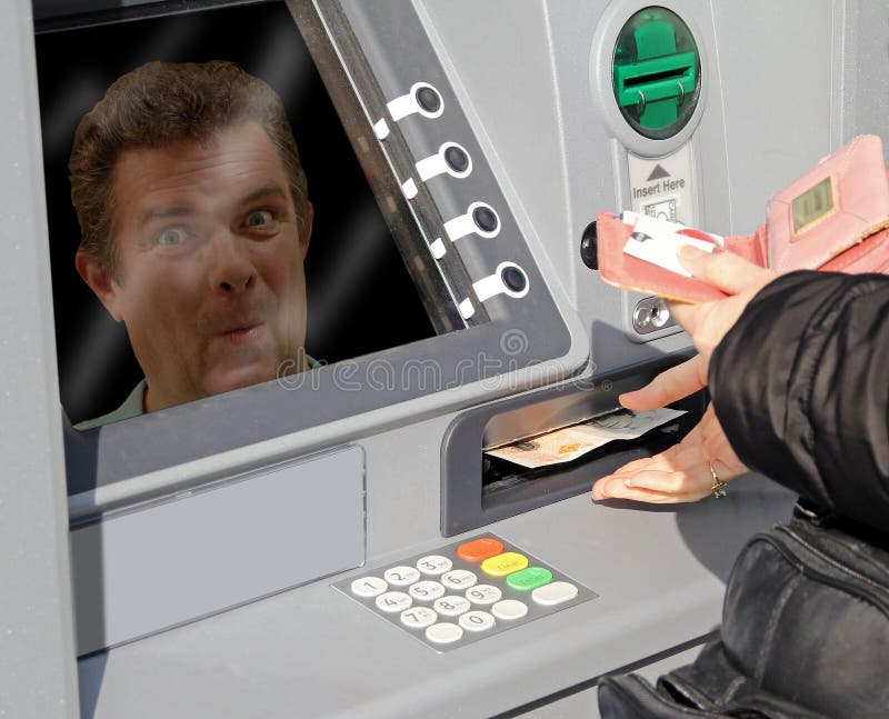 Sicurezza del cash machine immagine stock. Immagine di soldi - 68277639