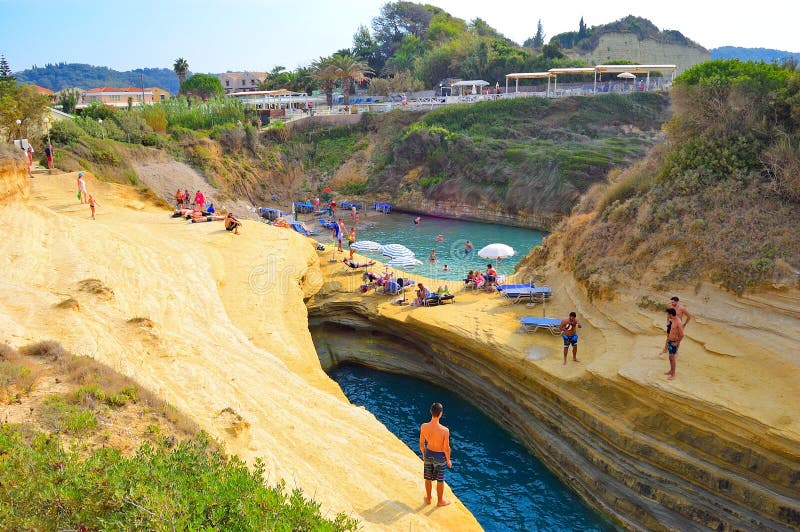 Sidari Beach, Corfu, Greece Editorial Image - Image of bathe, crystal ...