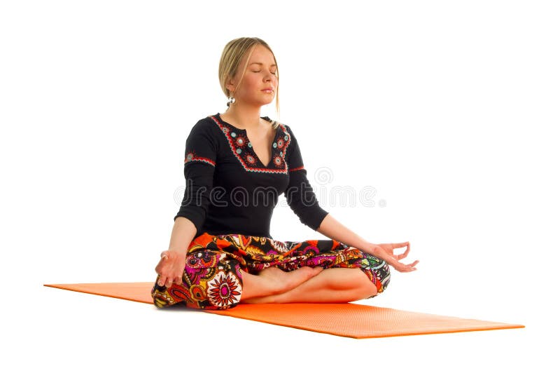 Siddhasana, a Position in Yoga, is Also Called Accomplished Pose Stock ...