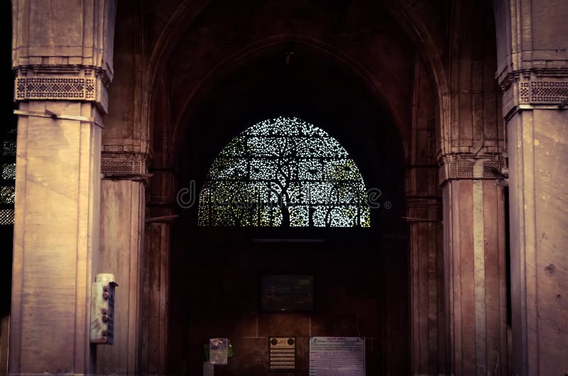 Siddi Sayed Mosque stock photo. Image of mosque, famous - 69550726