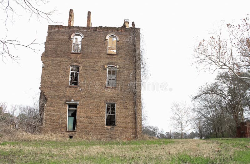 Side of Abandoned Crockett stock photo. Image of ruins - 266774298