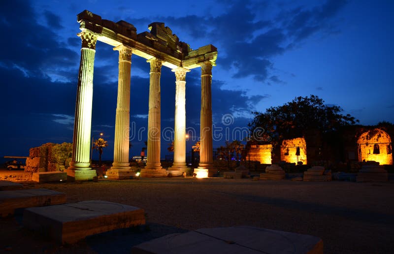 Side Ancient City - Antalya Editorial Image - Image of architecture ...