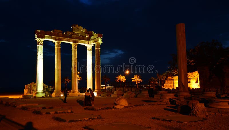 Side Ancient City - Antalya Editorial Stock Photo - Image of tower ...
