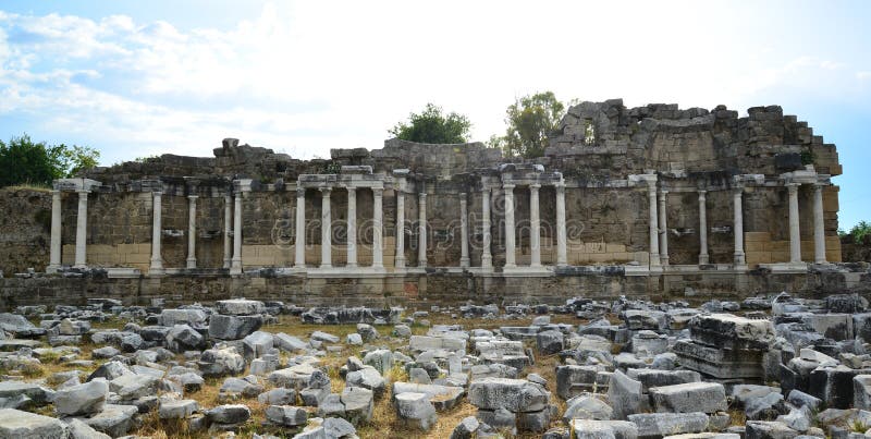 Side Ancient City - Antalya Editorial Photography - Image of ruins ...