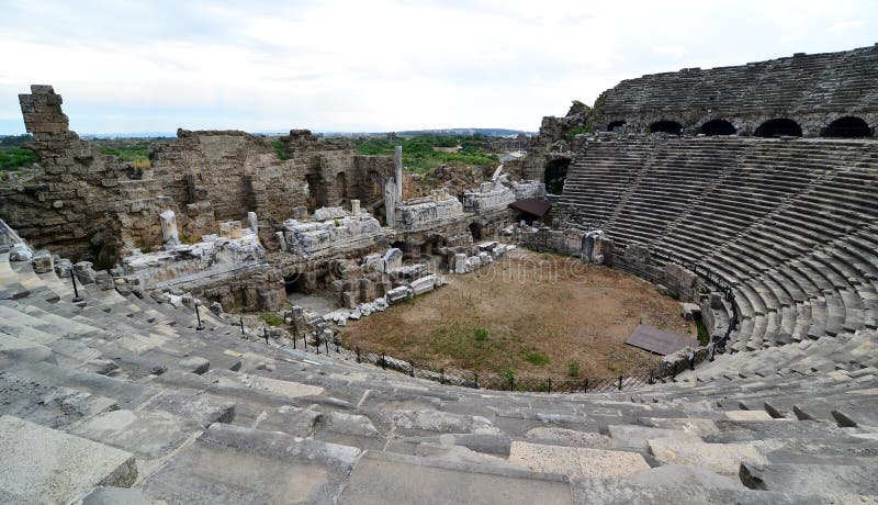 Side Ancient City - Antalya Editorial Image - Image of landmark ...
