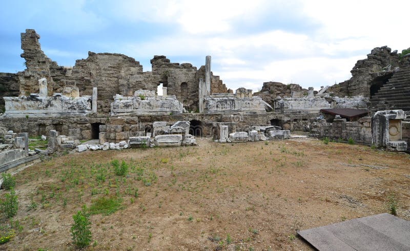 Side Ancient City - Antalya Editorial Photo - Image of ruins, landmark ...