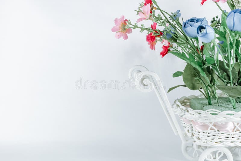 Side Angle Beautiful White Flower Bag Isolated Backgroud Stock Photo ...