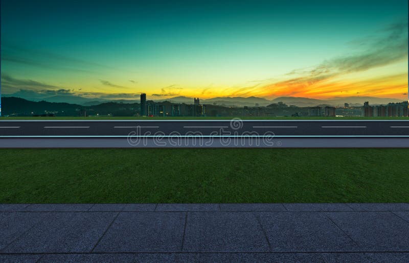 Side Angle View Empty Asphalt Road Stock Photo - Image of asphalt ...