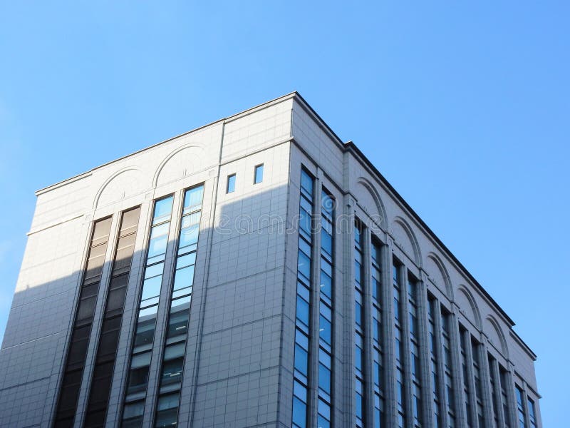 Side Angle View of Office Building Stock Photo - Image of metropolis ...