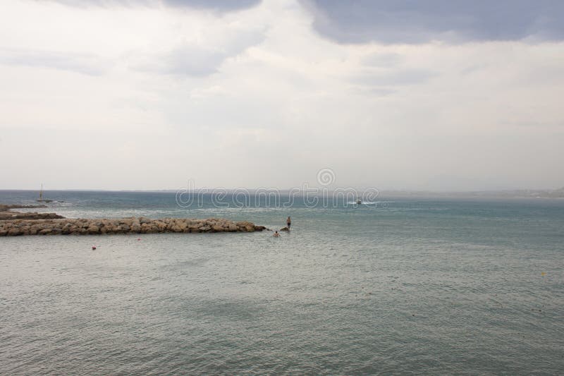Side, Antalya - September 14, 2019: Beautiful Beach in the Center of ...