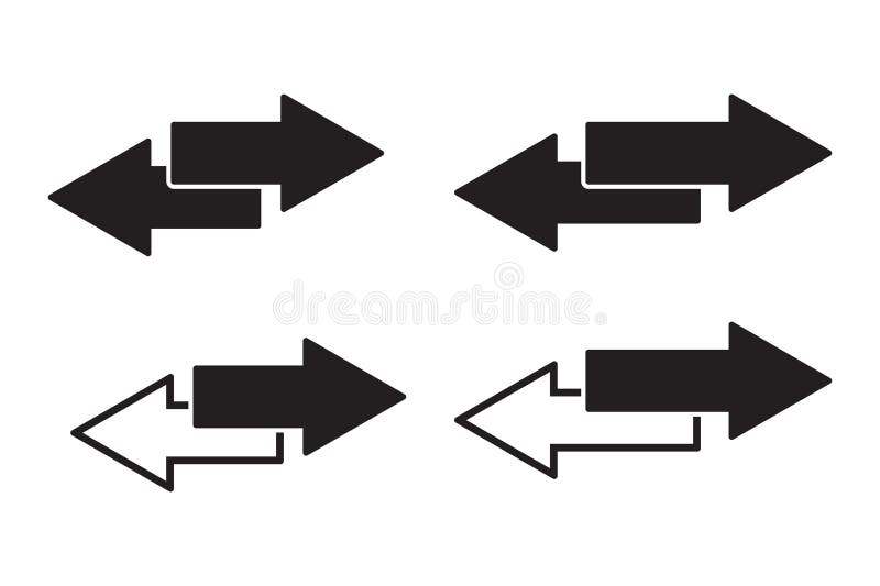 2 Side Arrow Icon. Double Arrow Icon Stock Vector - Illustration of ...