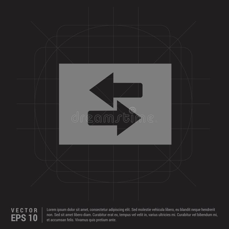 2 side arrow Icon stock vector. Illustration of color - 123826059