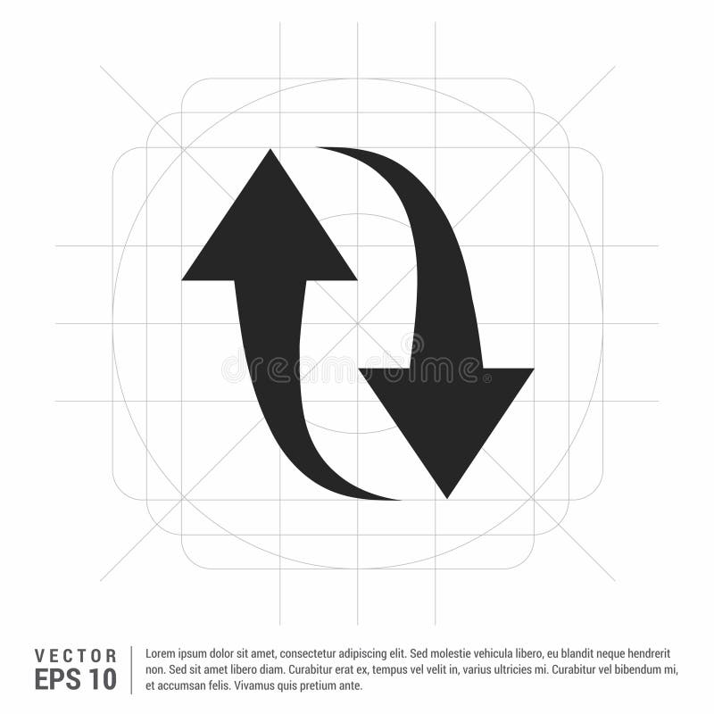 2 side arrow Icon stock vector. Illustration of background - 132433495