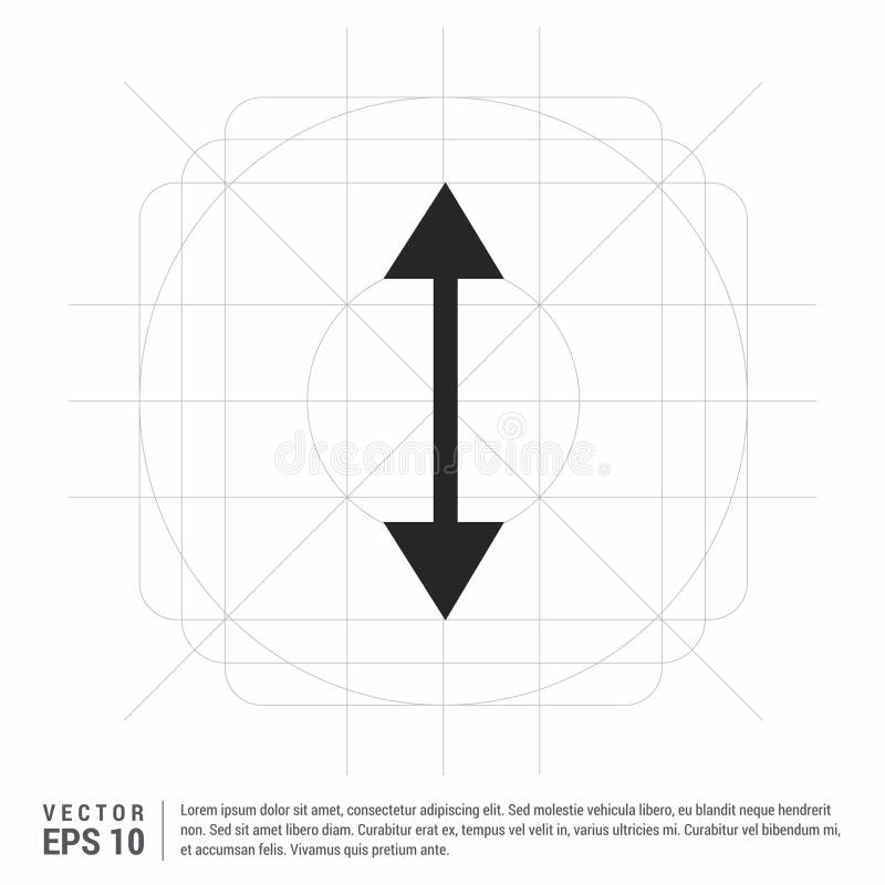 2 Side Arrow Icon stock vector. Illustration of element - 132449395
