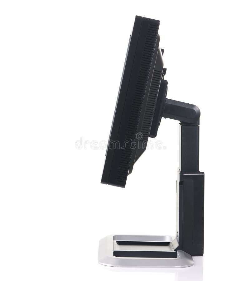 Modern Black Computer Monitor Stock Photo - Image of graphic, panel ...
